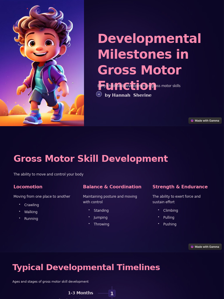 Gross Motor Skill Development Guide | PDF | Human Development
