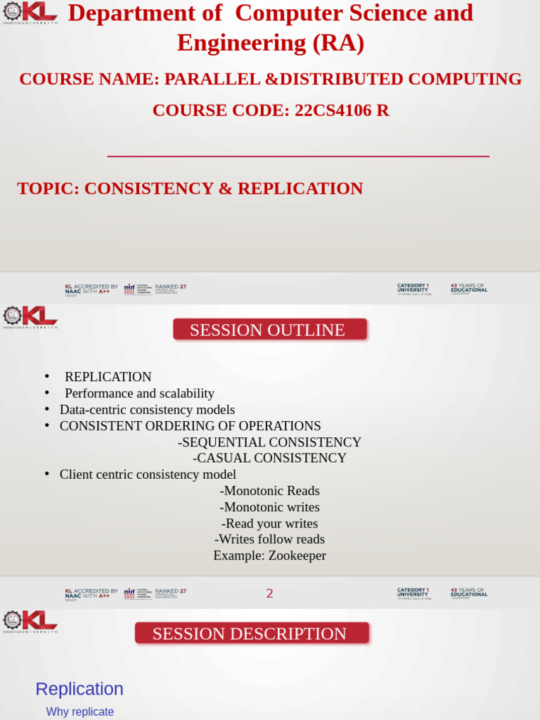 Consistency and Replication SLM | PDF | Replication (Computing) | Computer Data