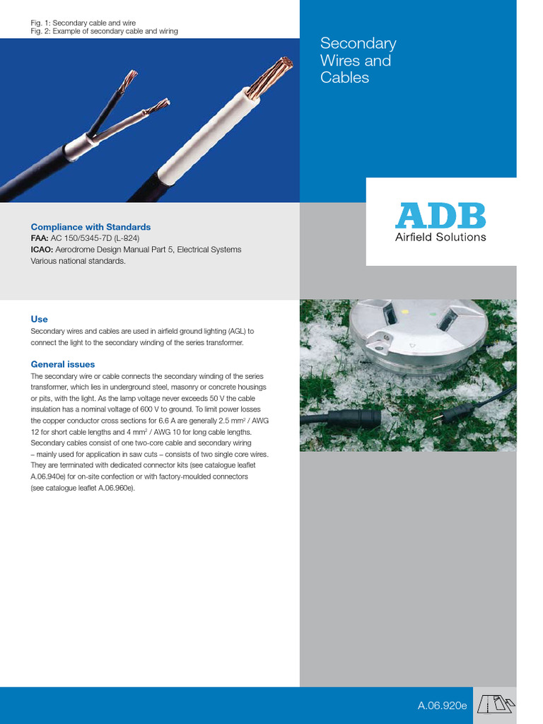 Secondary Wires and Cables Overview | PDF | Electrical Wiring | Transformer