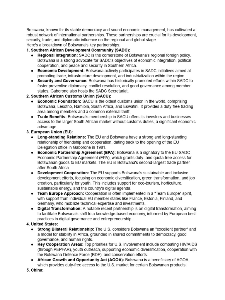 Partnership Between Countries | PDF | International Relations | Global ...