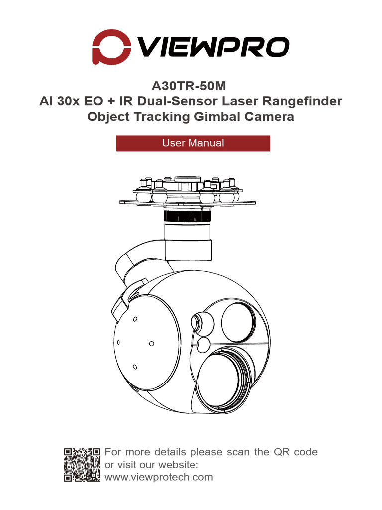 Viewpro A30TR-50M Gimbal Camera UM | PDF | Transmission Control Protocol | Infrared