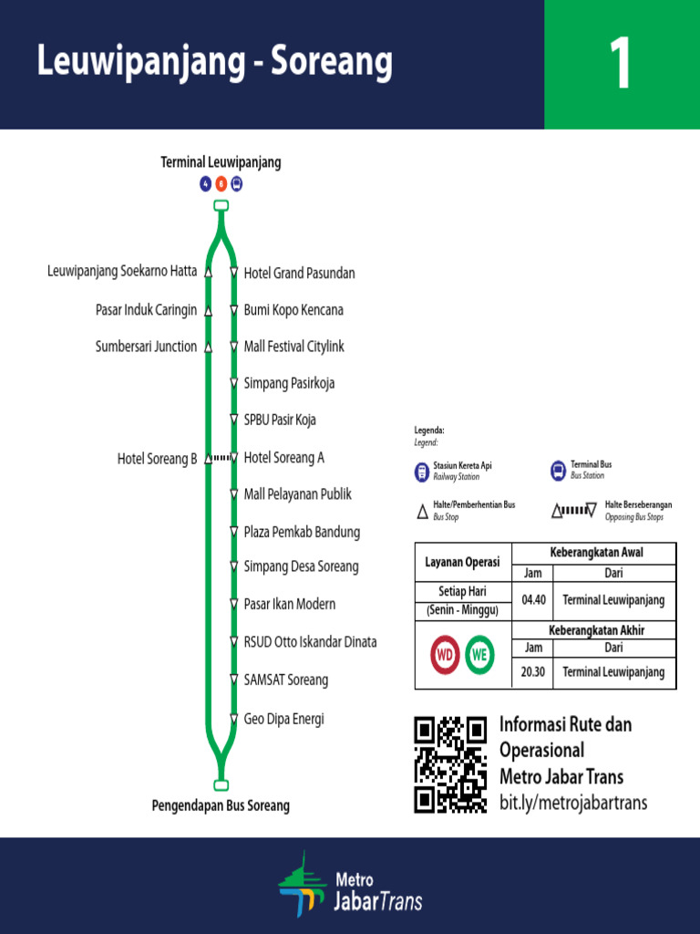 Peta Rute Metro Jabar Trans-1 | PDF