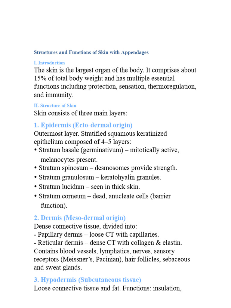 Dermatology 3rd Year Exam Notes | PDF