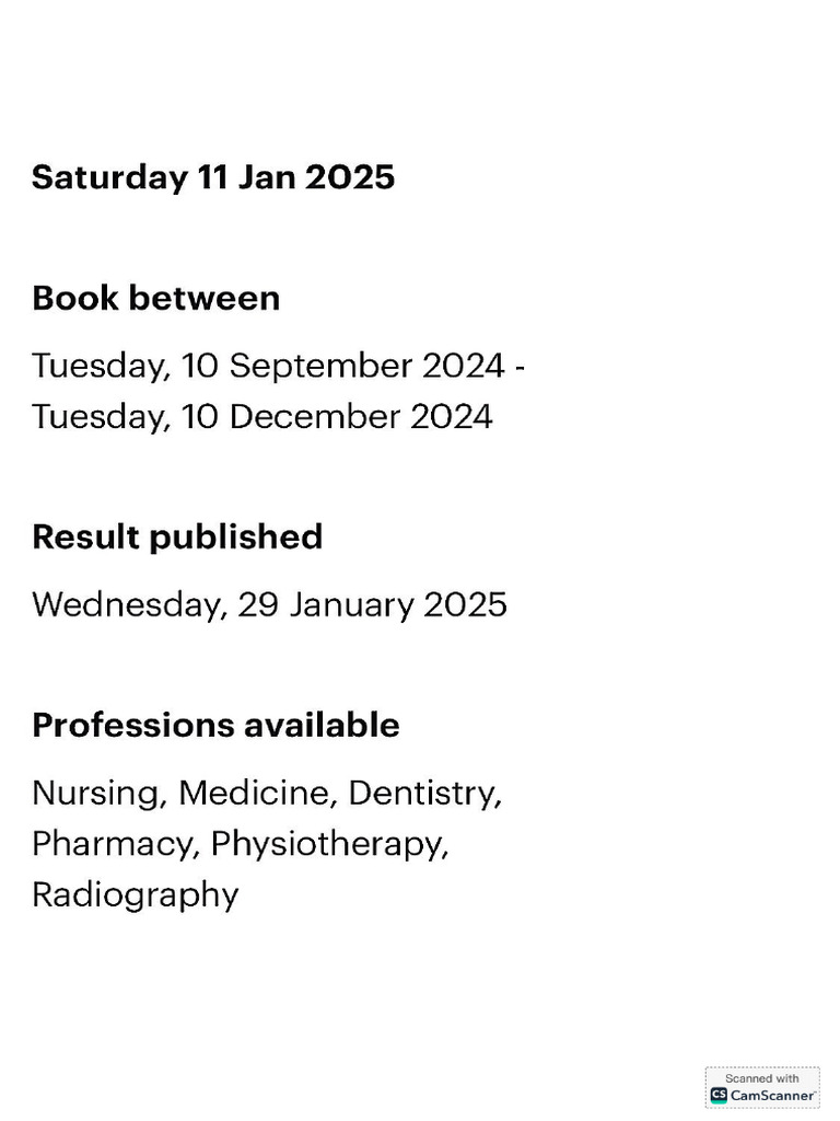 Oet Test Dates | PDF