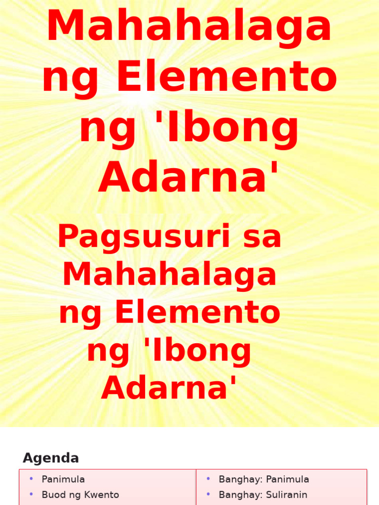 Pagsusuri Sa Mahahalagang Elemento NG - Ibong Adarna | PDF