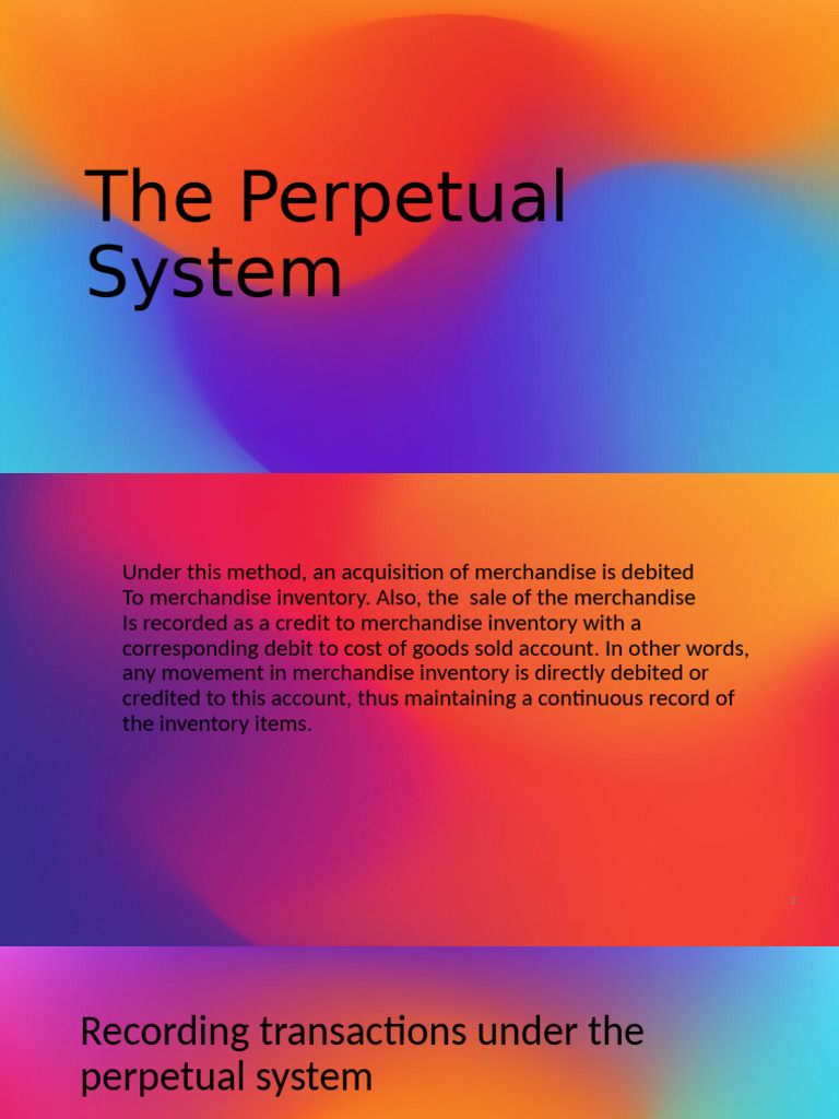 Perpetual Inventory System Overview | PDF | Debits And Credits | Cost ...