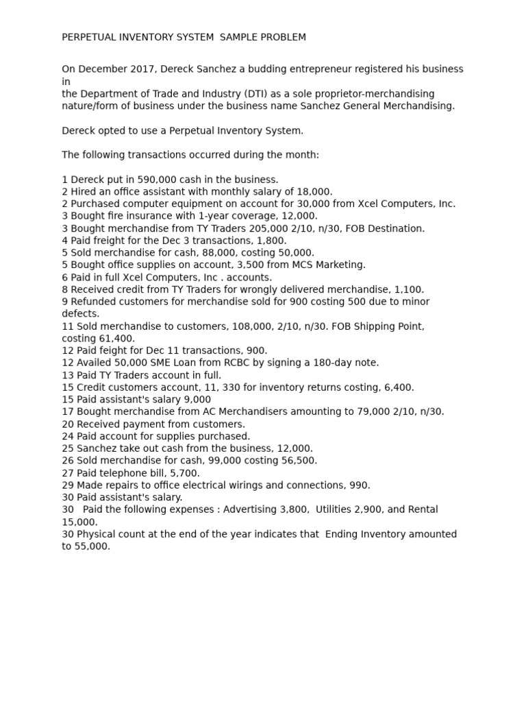 Book Keeping Sample Problem | PDF | Expense | Equity (Finance)