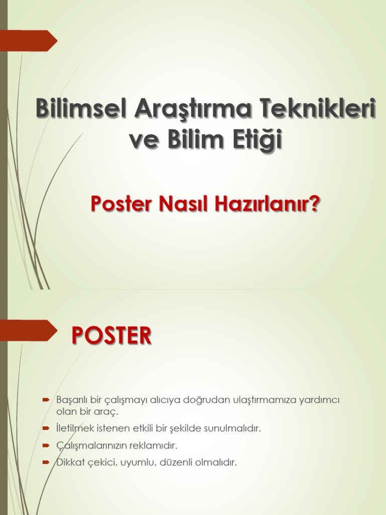 Iyi Bir Poster Nasil Hazirlanir | PDF