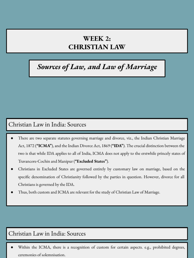 Christian Marriage Laws in India | PDF | Marriage | Catholic Church