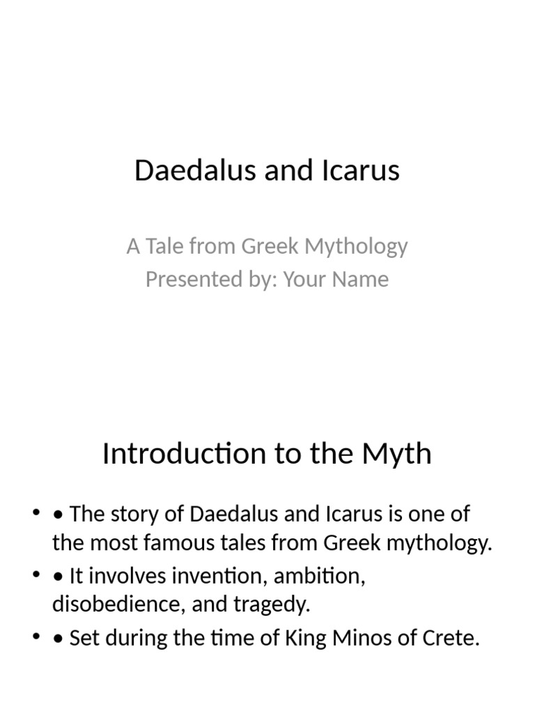 Daedalus and Icarus Presentation | PDF