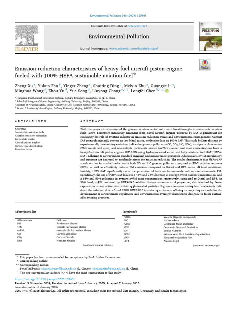 2025 Emission Reduction Characteristics of Heavy-Fuel Aircraft Piston ...
