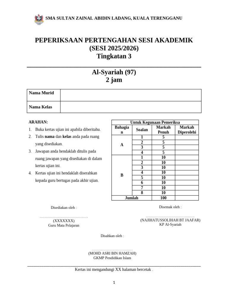 Cover Page PPT SMR - KBD Syariah | PDF