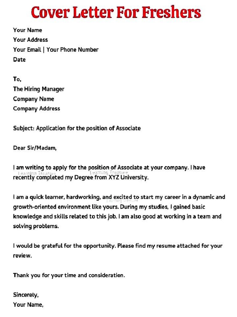 Fresher Application | PDF