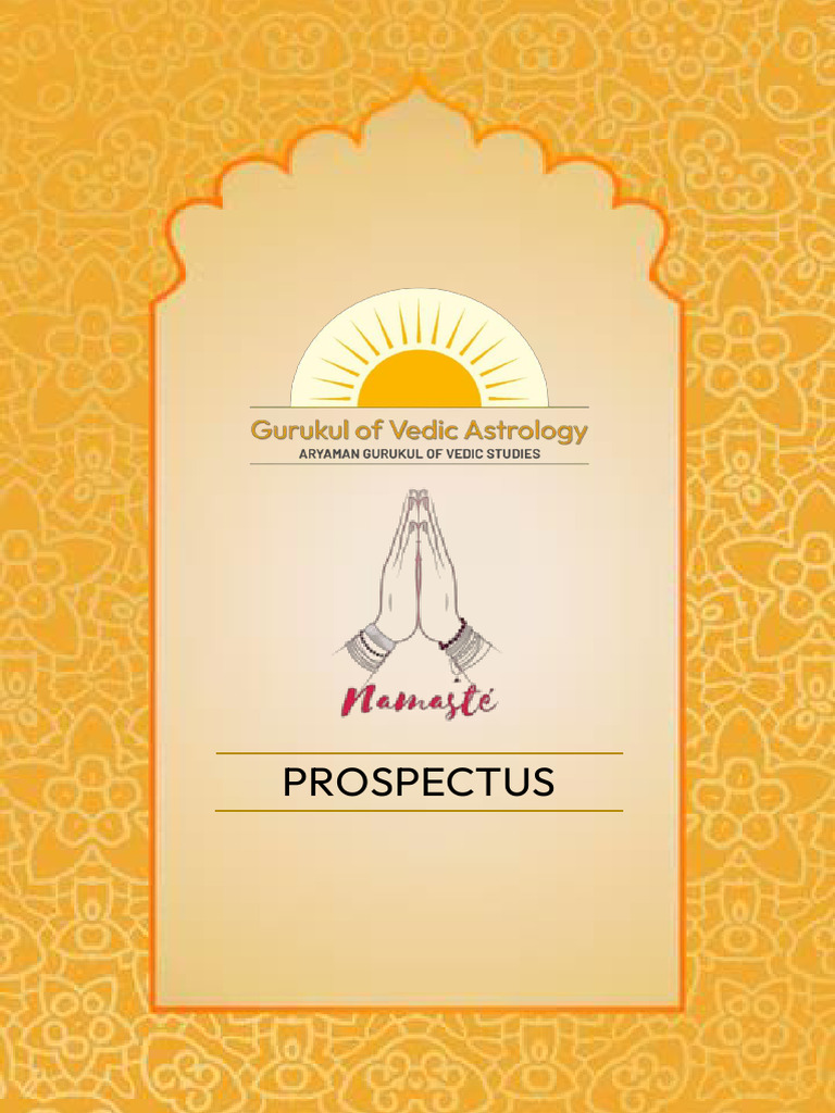 Gurukul of Vedic Astrology Brochure v3 | PDF | Hindu Astrology | Mentorship