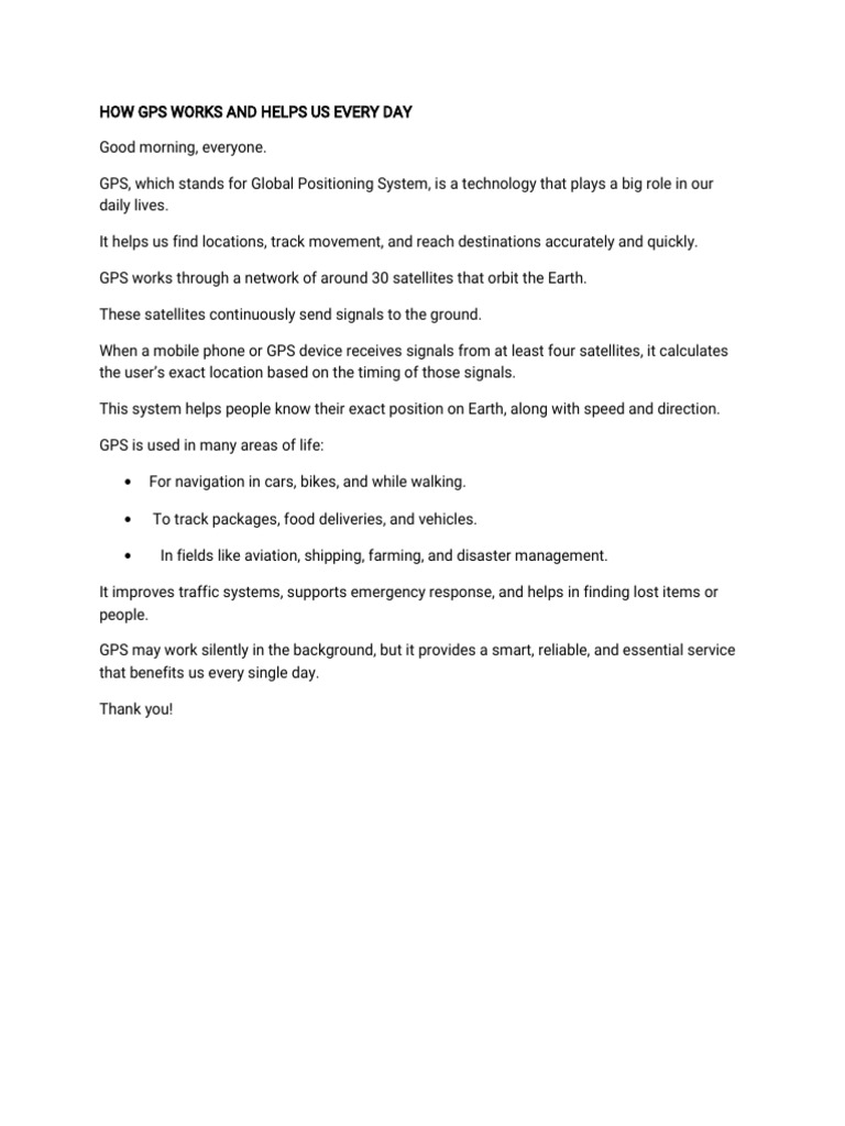 HOW GPS WORKS A-WPS Office | PDF