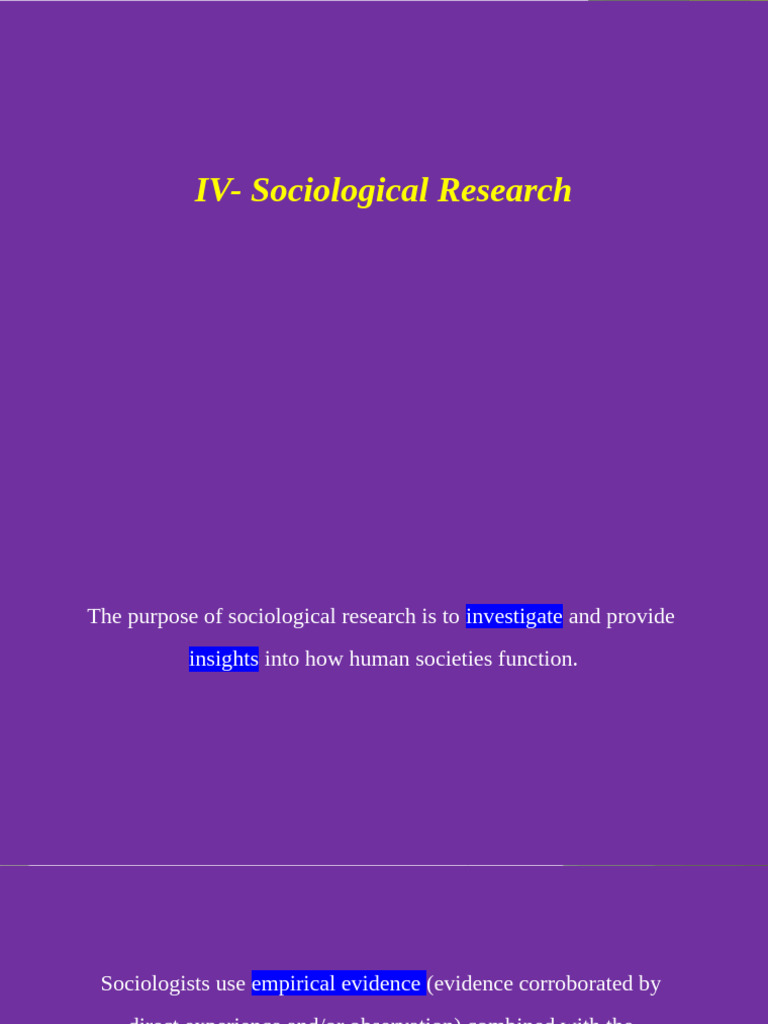 4 Sociological Research FINAL EXAM | PDF | Experiment | Methodology