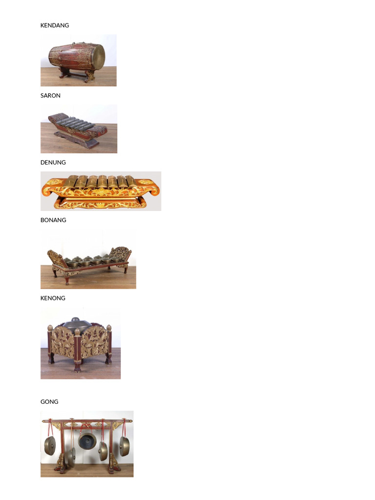 Contoh Gambar GAMELAN | PDF