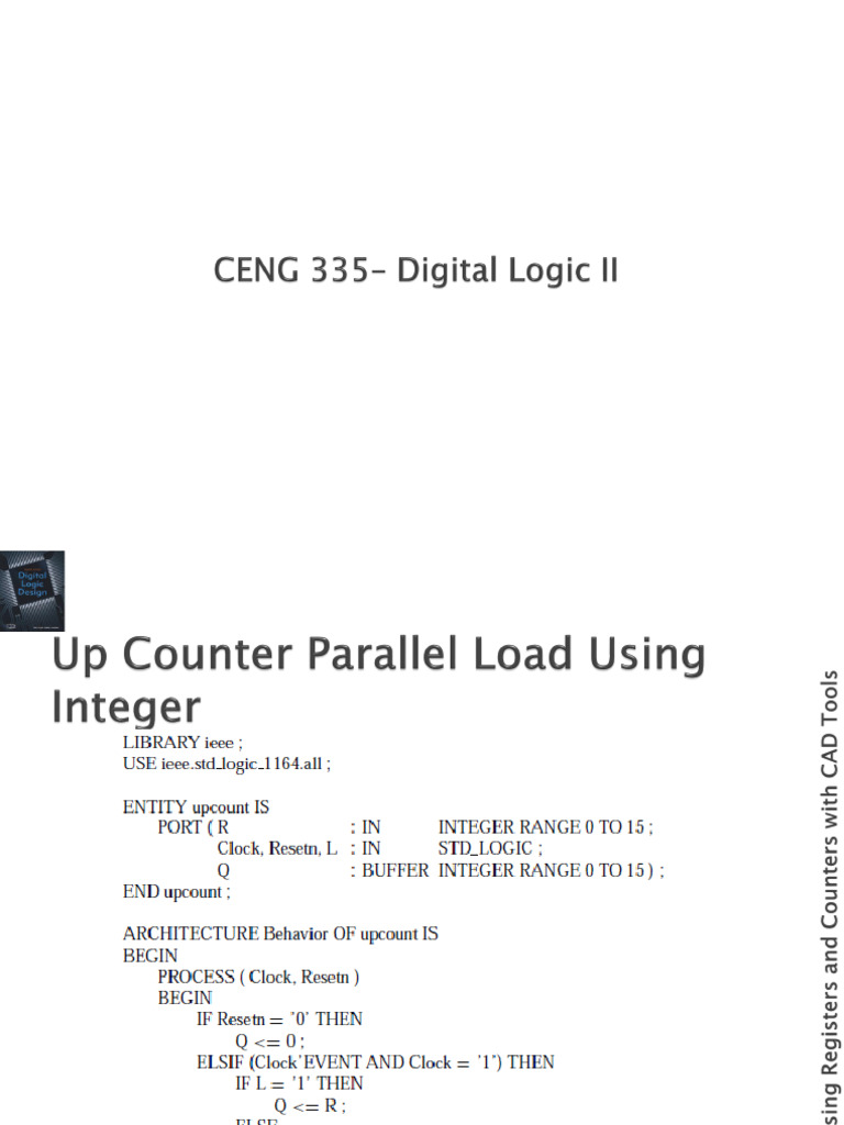Ceng335 Lecture 11 Vhdl Parallel Load Counters And Bus Design Pdf Electrical Circuits