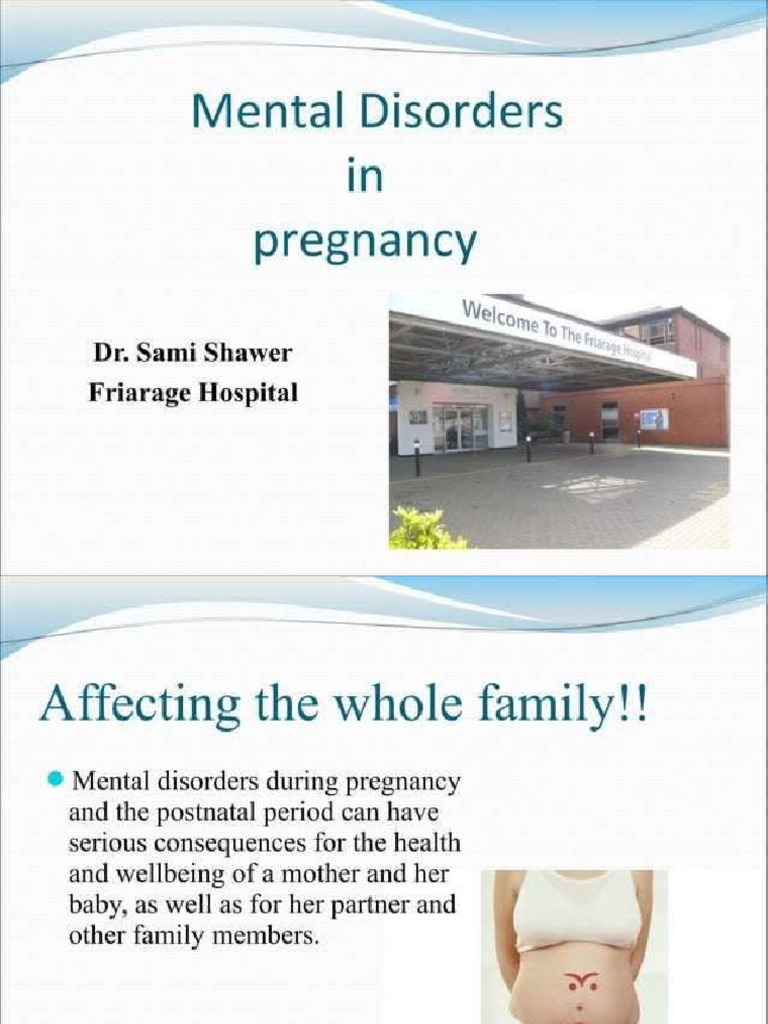 Mental Health Issues During Pregnancy | PDF