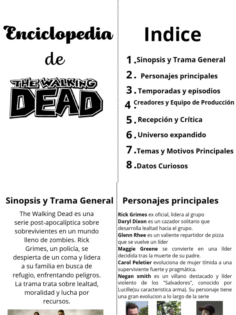 Enciclopedia de TWD | PDF | The Walking Dead (Serie de TV) | Rick Grimes