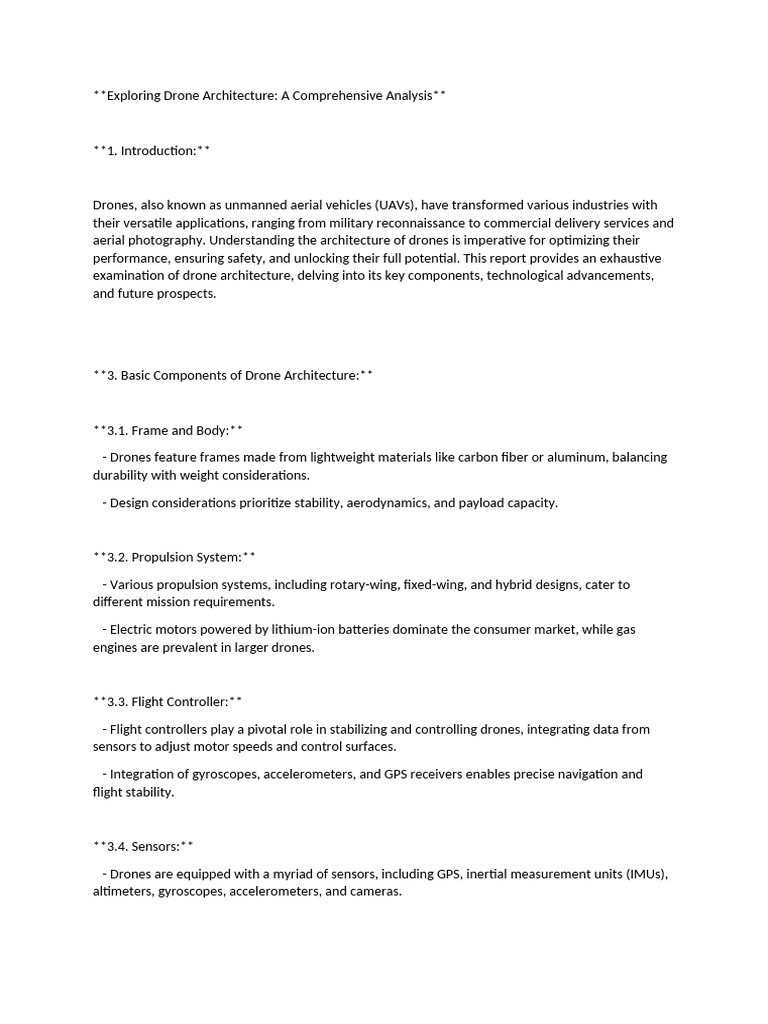 Drone System Architecture Overview | PDF | Unmanned Aerial Vehicle ...