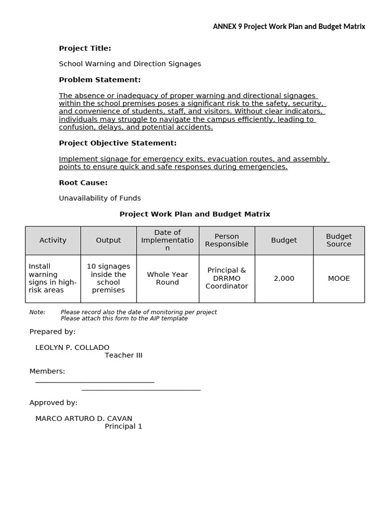 SCHOOL WARNINGS AND SIGNAGES | PDF
