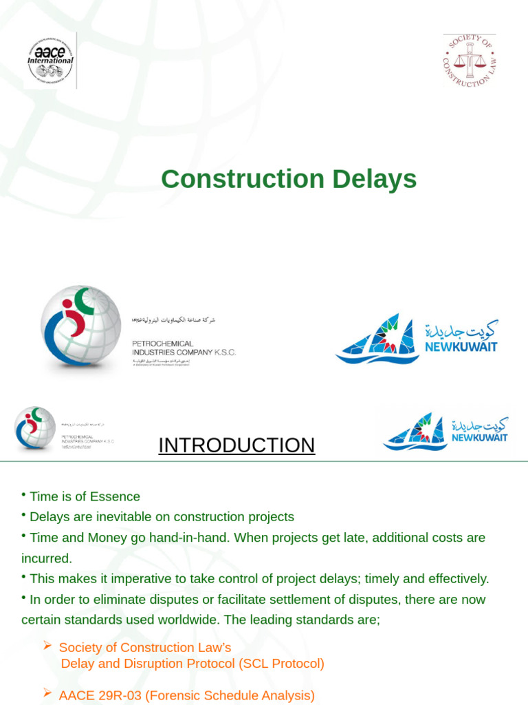 Construction Delays Value Topic | PDF