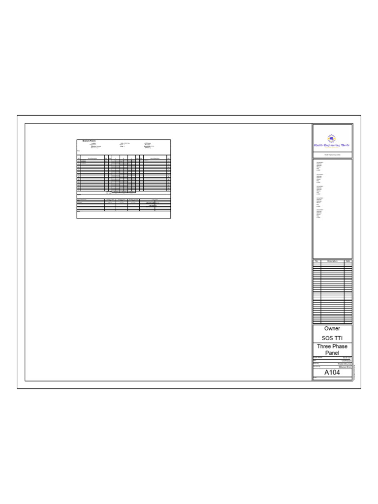 Three Phase Panel Schedule | PDF | Power (Physics) | Electricity