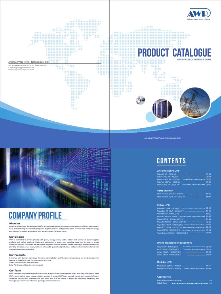AWP UPS Cat | PDF | Alternating Current | Mains Electricity