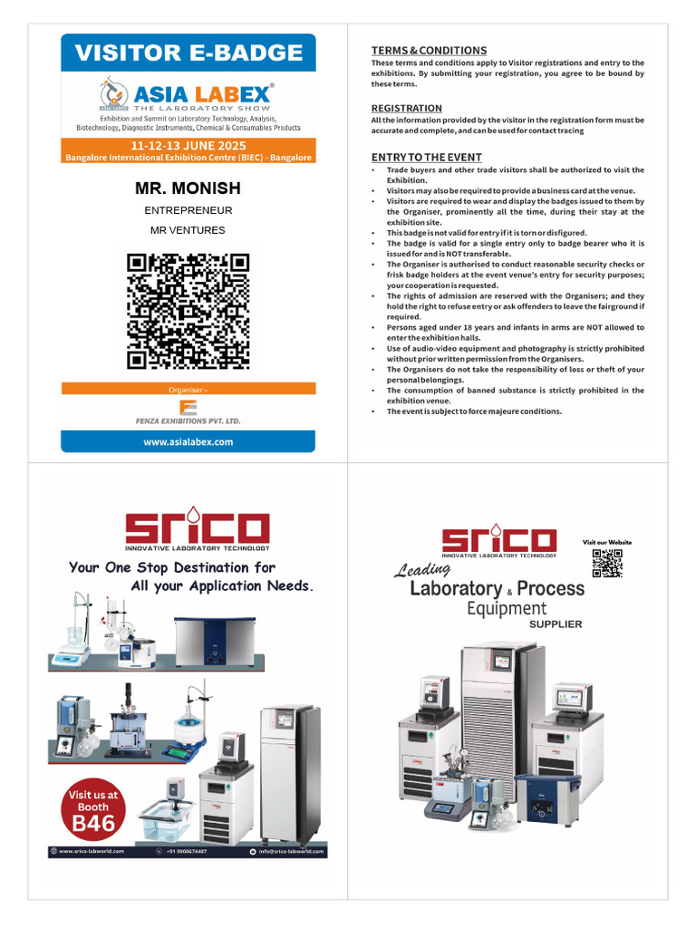 Asia Labex Bangalore 2025 - Visitor | PDF