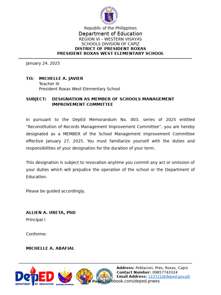 Designation Letter Records TWG | PDF | Government Related Organizations ...