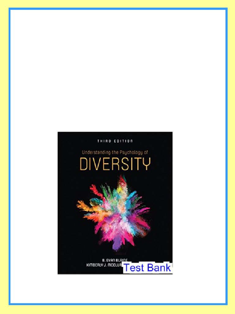 Understanding The Psychology Of Diversity 3rd Edition Blaine Test Bank Pdf Download Pdf