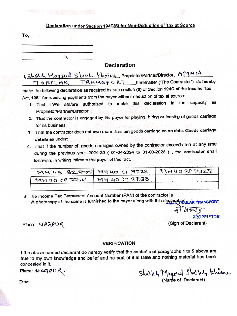 Declaration 24 25 | PDF