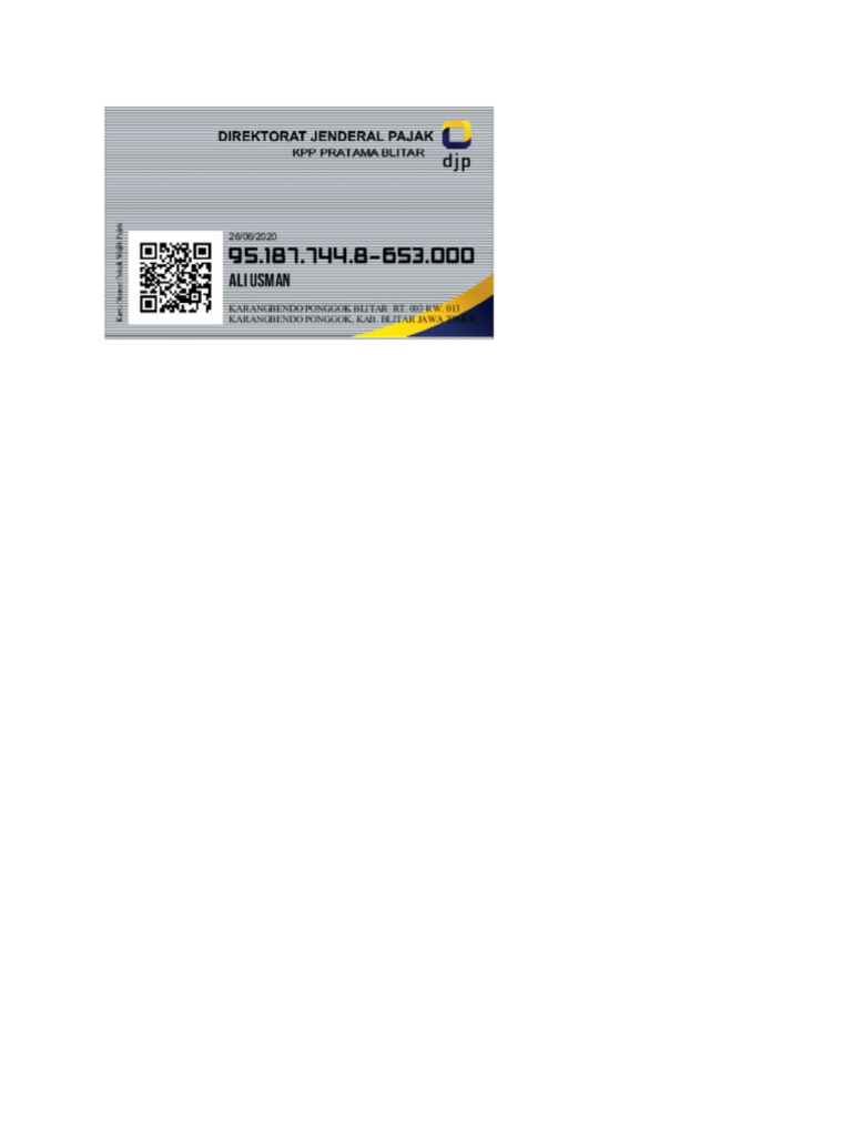 Kartu NPWP | PDF
