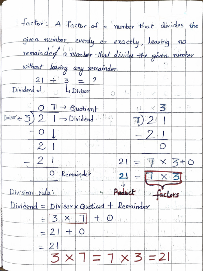 Basics of Mathematics (Factors) | PDF
