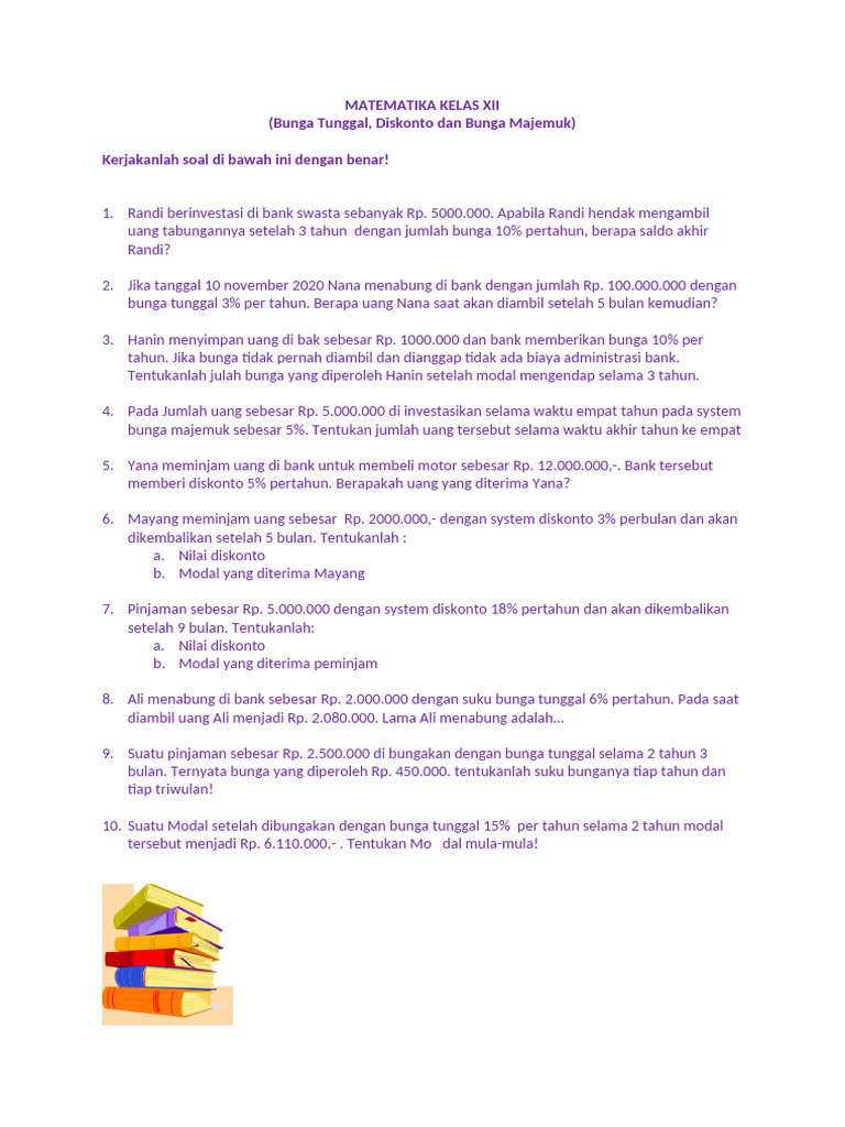 Soal Bunga Tunggal Dan Majemuk | PDF