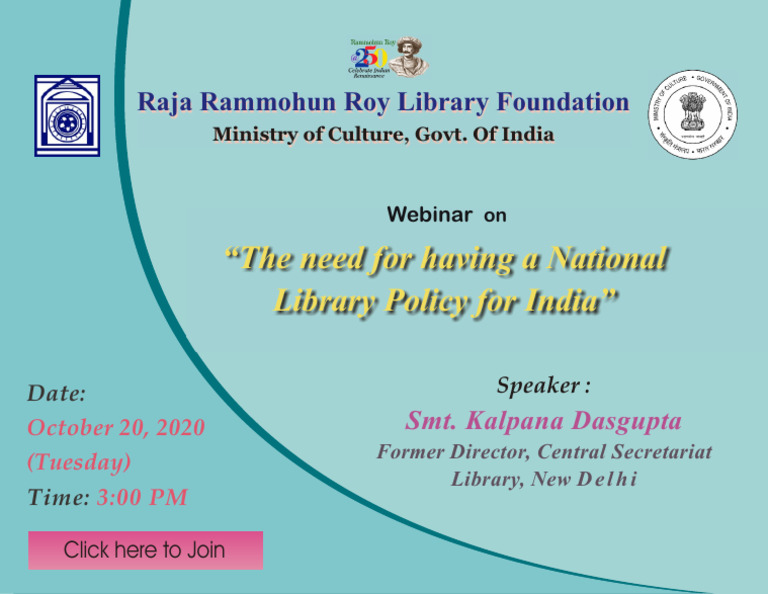 National Library Policy for India | PDF