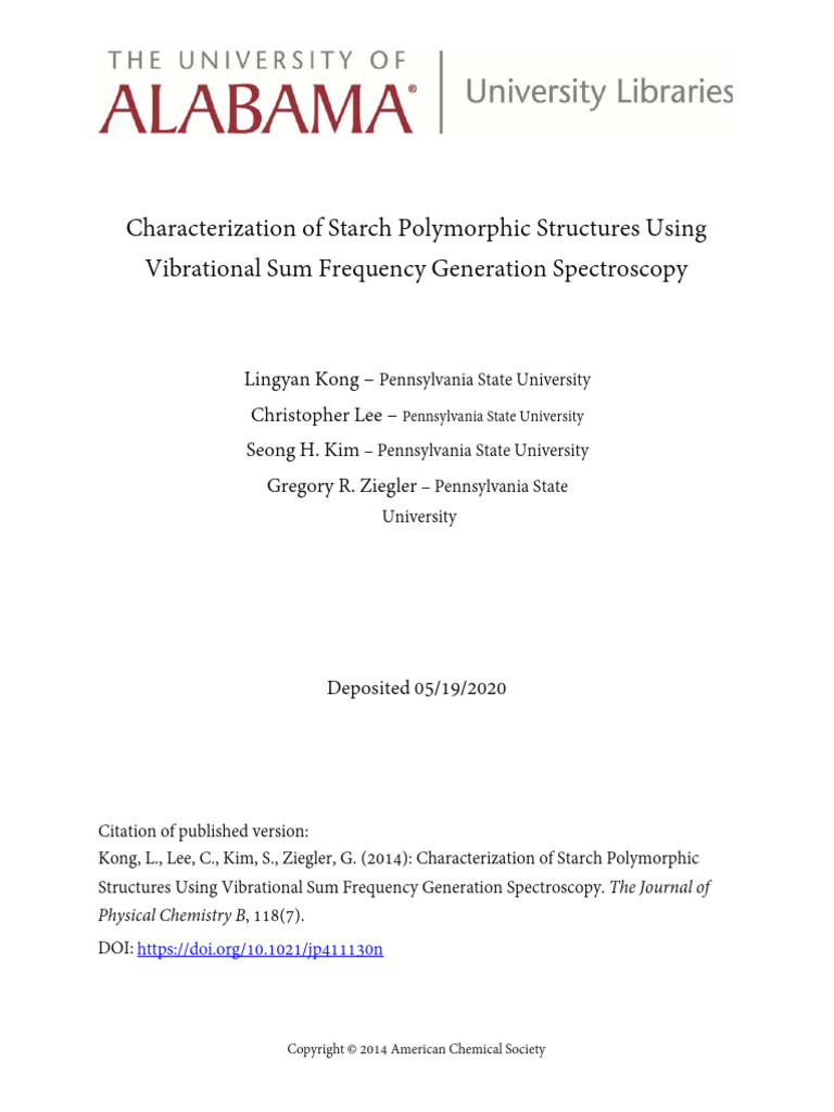 Kong_Characterization of Starch Polymorphic Structures Using Vibrational Sum Frequency ...