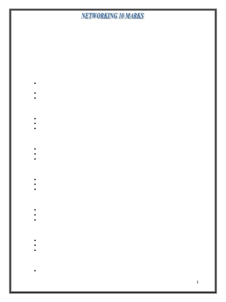 Networking 10 Marks Questions | PDF | Modulation | Computer Network