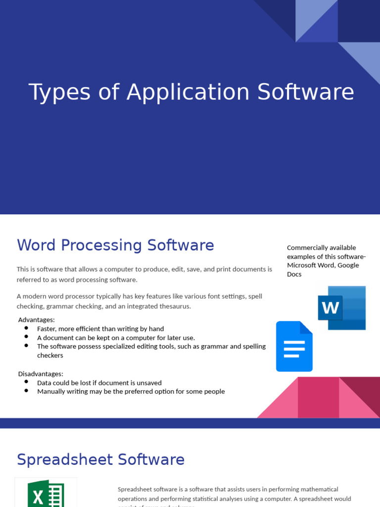 Types of Application Software | PDF | World Wide Web | Internet & Web