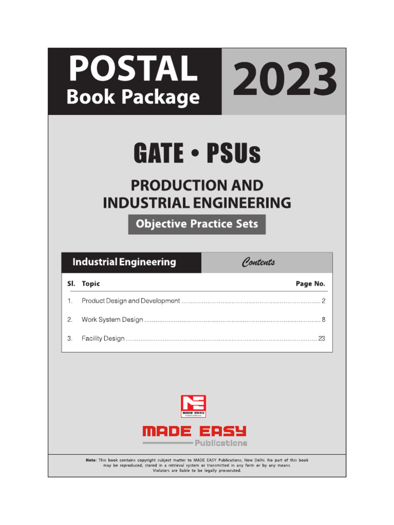 Industrial Engineering Obj | PDF