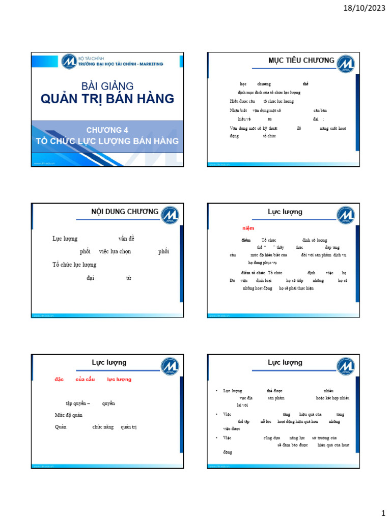 QTBH - C4 - T CH C L C Lư NG Bán Hàng | PDF