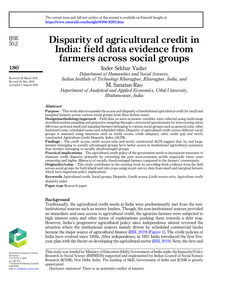 10 1108 - Ijse 03 2022 0189 | PDF | Sampling (Statistics) | Reserve Bank Of India