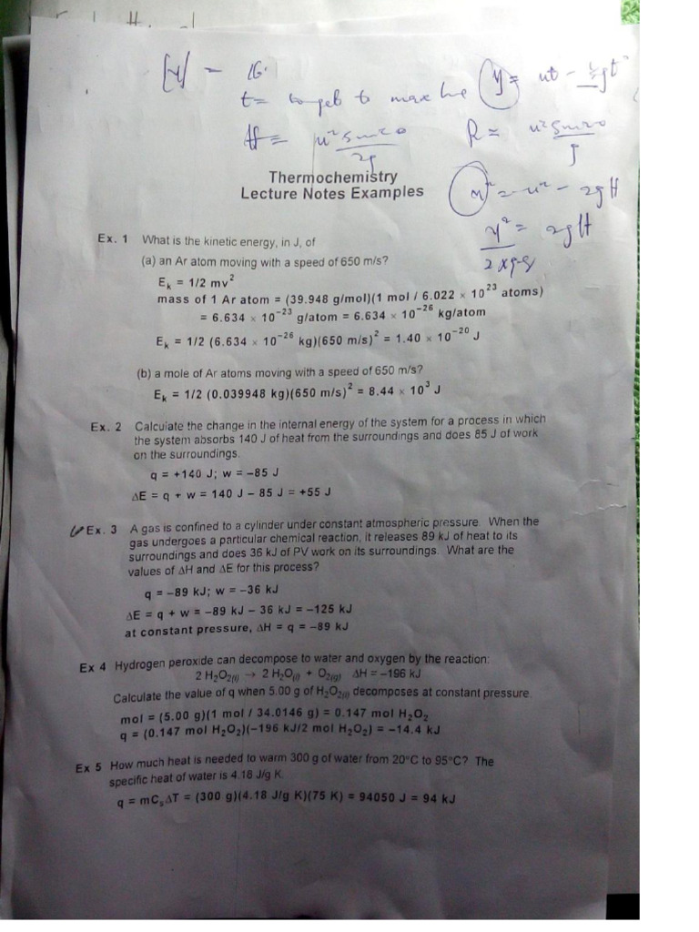 Thermochemistry Questions | PDF