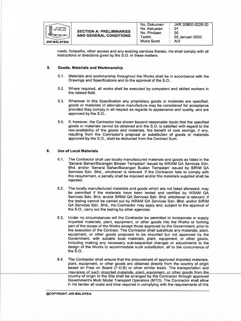 21 - Standard Specifications For Building Works 2020 - Section A, B, C ...