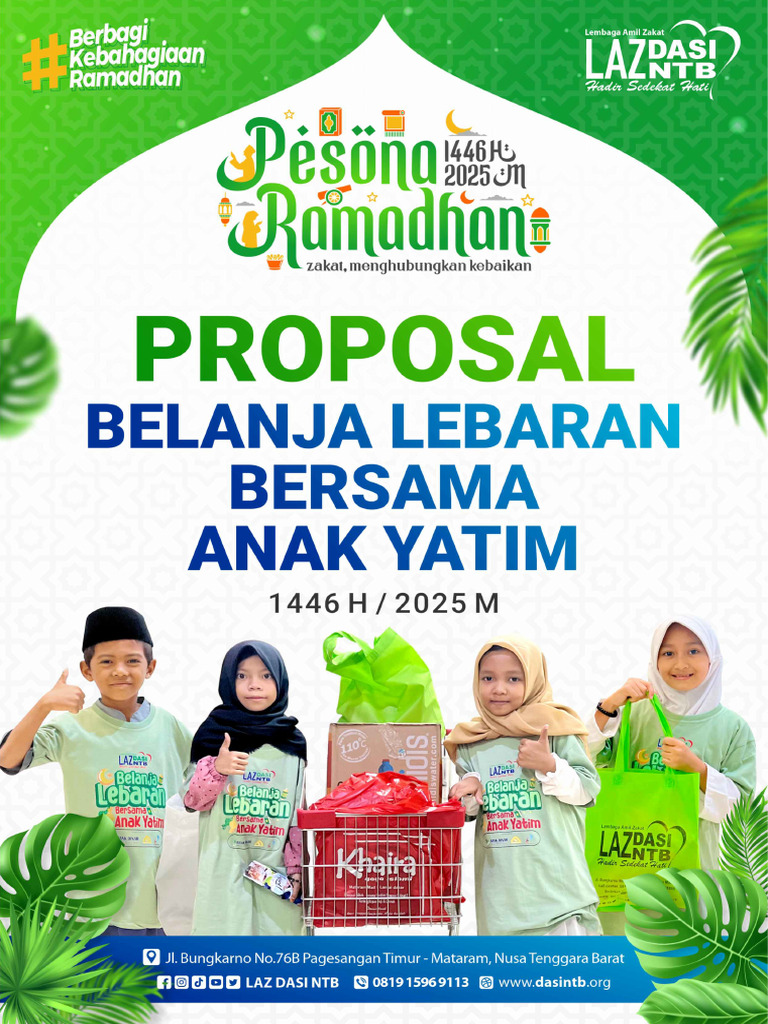 Proposal Belanja Lebaran Bersama Anak Yatim Jpeg | PDF