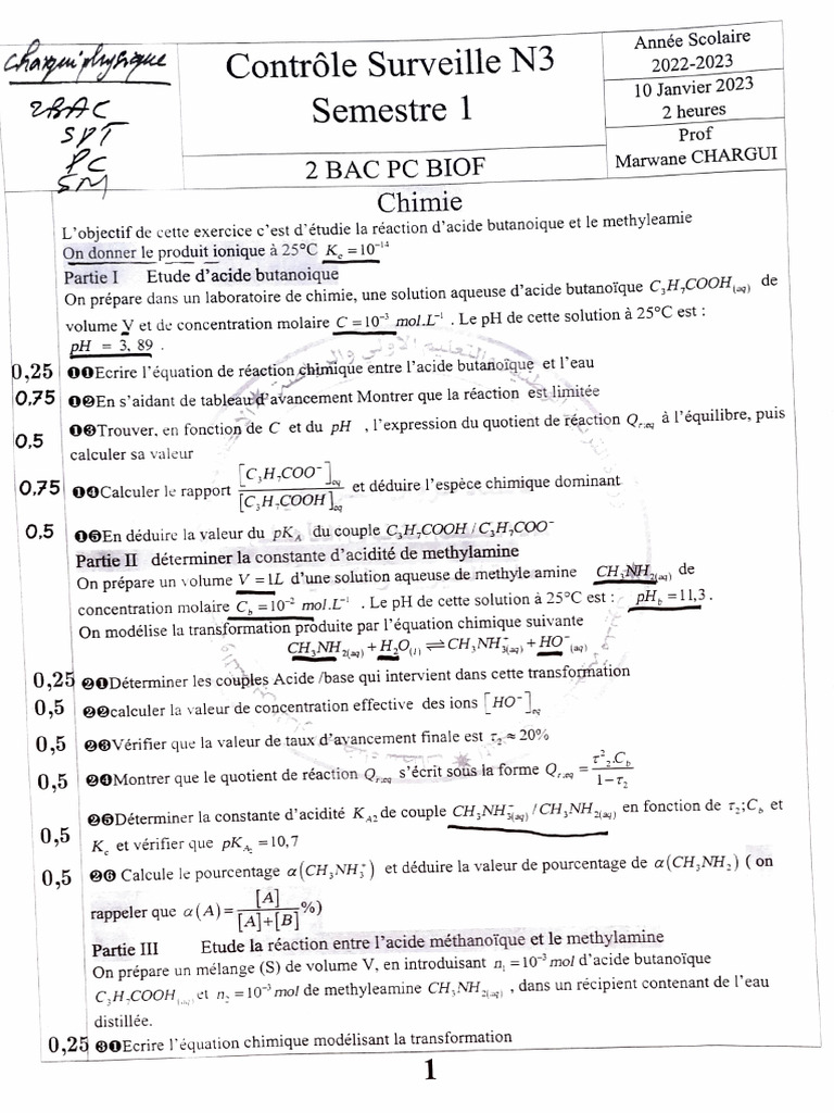 Ds n3 2bac 2023 Almirage | PDF