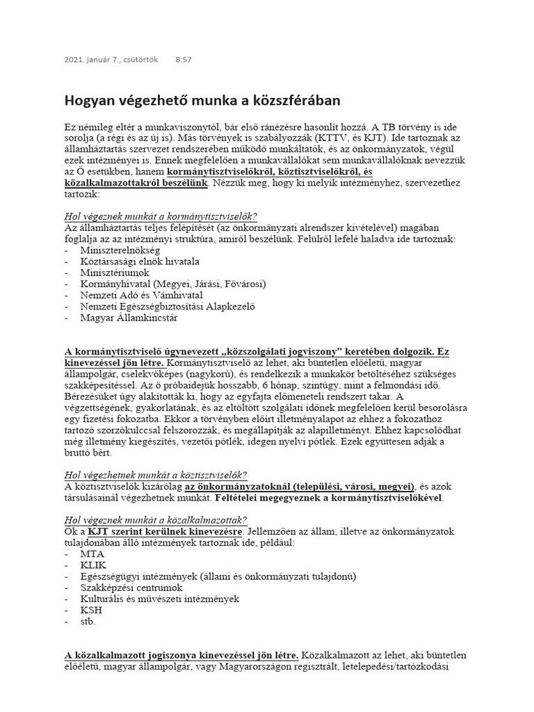 05.hogyan Végezhető Munka A Közszférában | PDF