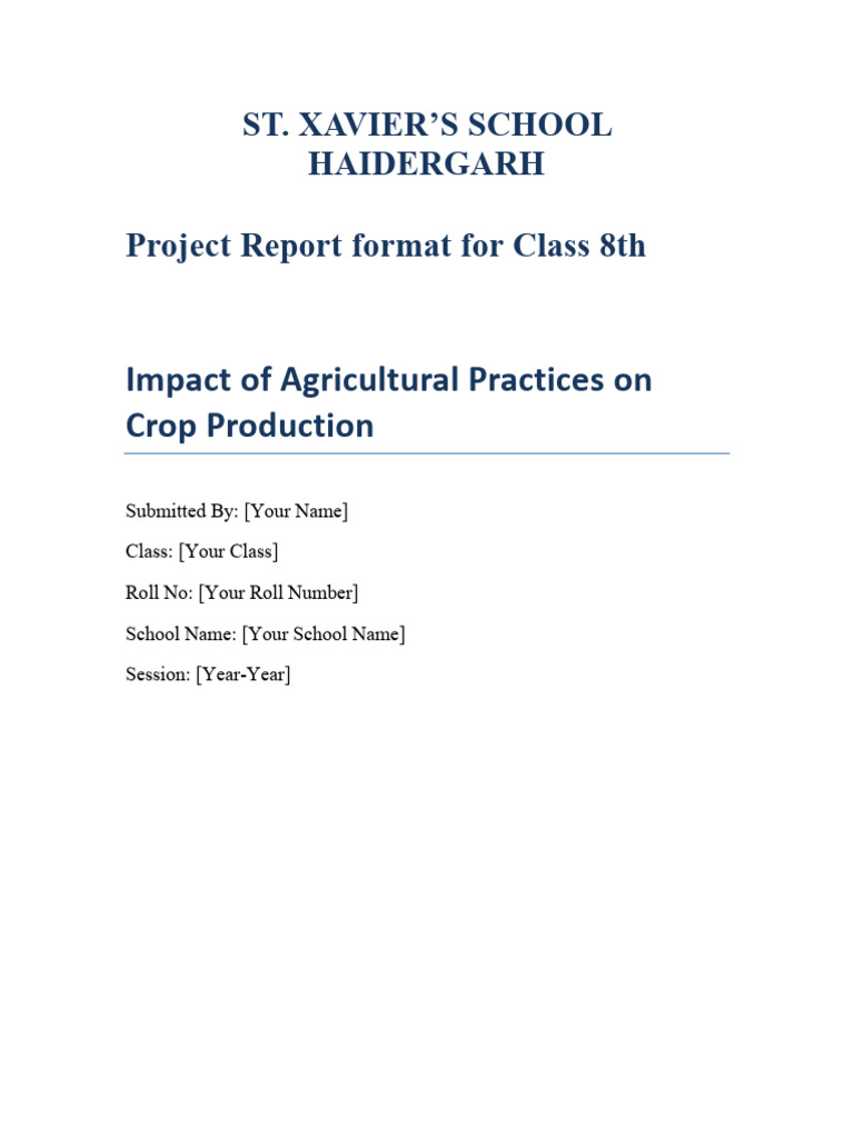 Agricultural Practices Impact Report | PDF | Agriculture | Organic Farming