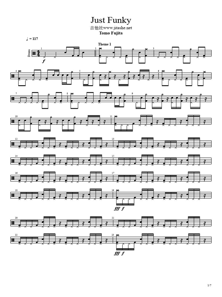 Just Funky Guitar and Drum Themes | PDF